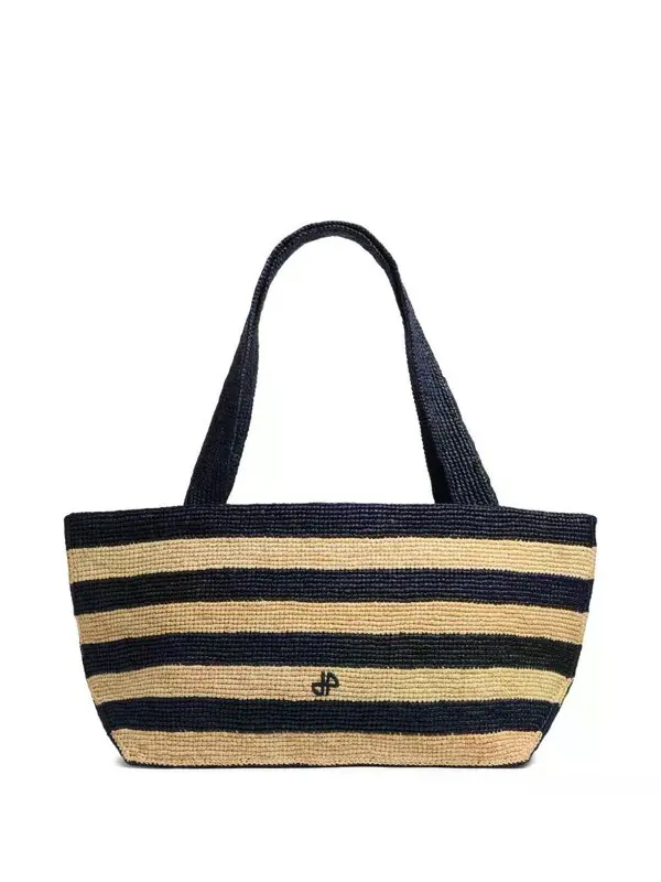 PATOU Trapeze Striped Tote Bag - Blue
