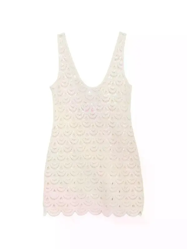 MC2 SAINT BARTH Raya Sequin-embellished Crochet-knit Top