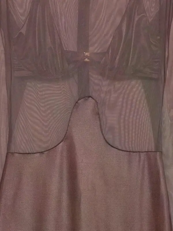 MAZZEI Mesh-panelled Long-sleeve Dress