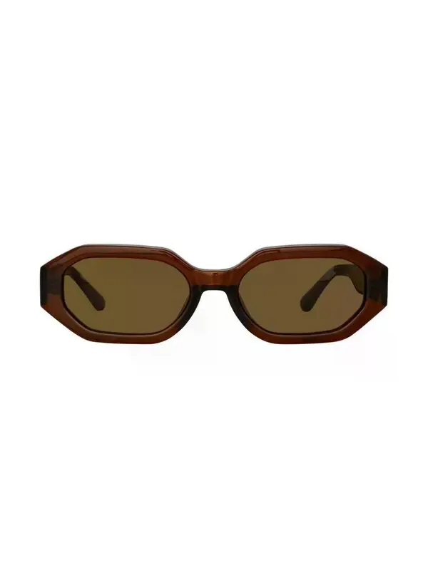 Linda Farrow The Attico Irene Geometric-frame Sunglasses - Brown