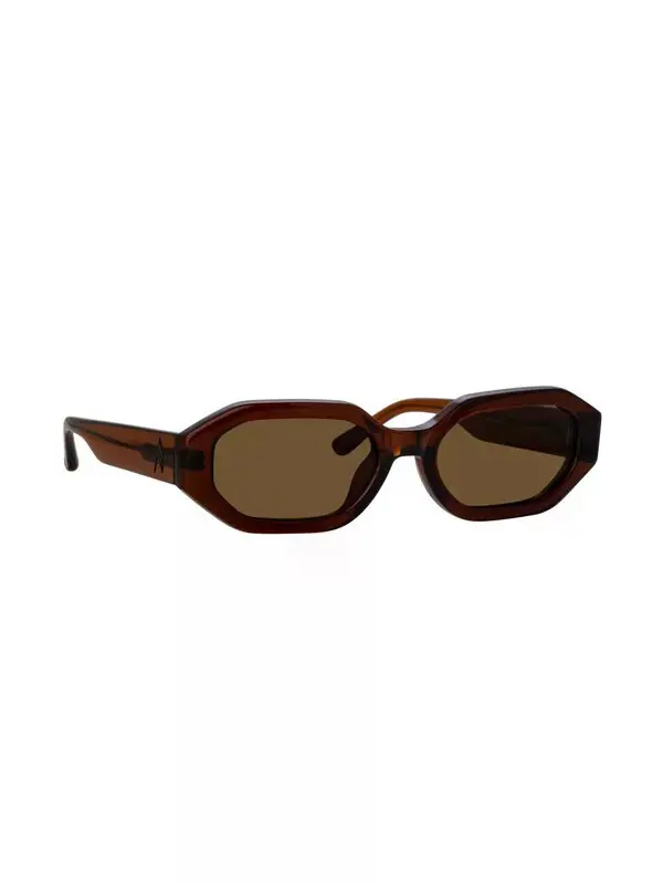 Linda Farrow The Attico Irene Geometric-frame Sunglasses - Brown