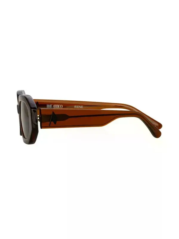 Linda Farrow The Attico Irene Geometric-frame Sunglasses - Brown