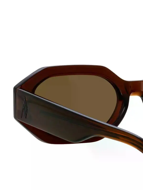 Linda Farrow The Attico Irene Geometric-frame Sunglasses - Brown