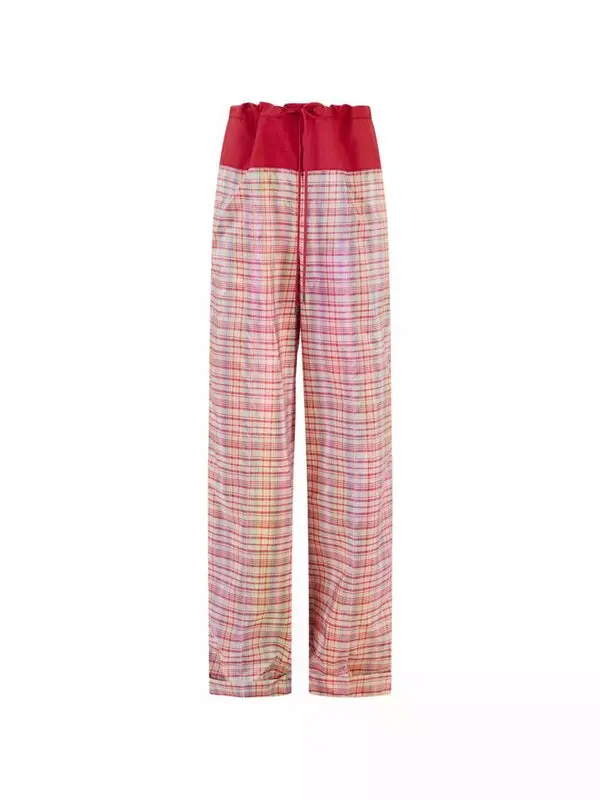 Rosie Assoulin Plaid Pattern Trousers