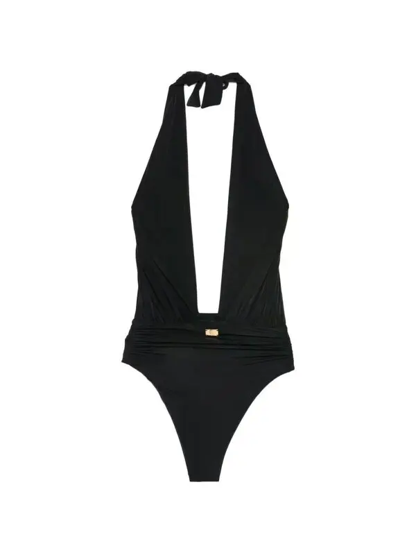 Balmain Logo-detail Halterneck Swimsuit