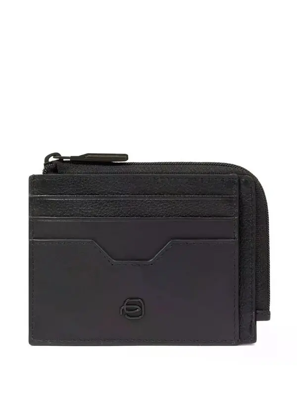 PIQUADRO Ael Leather Card Holder - Black