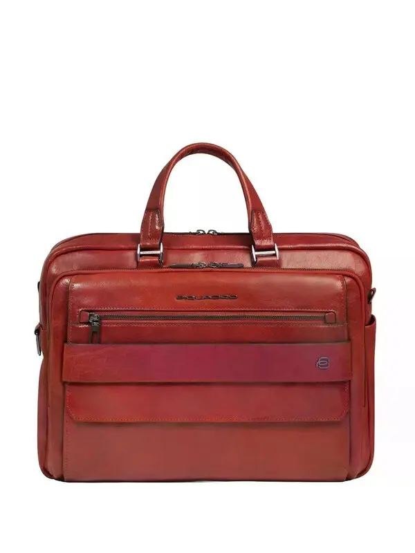 PIQUADRO Grained Leather Laptop Bag