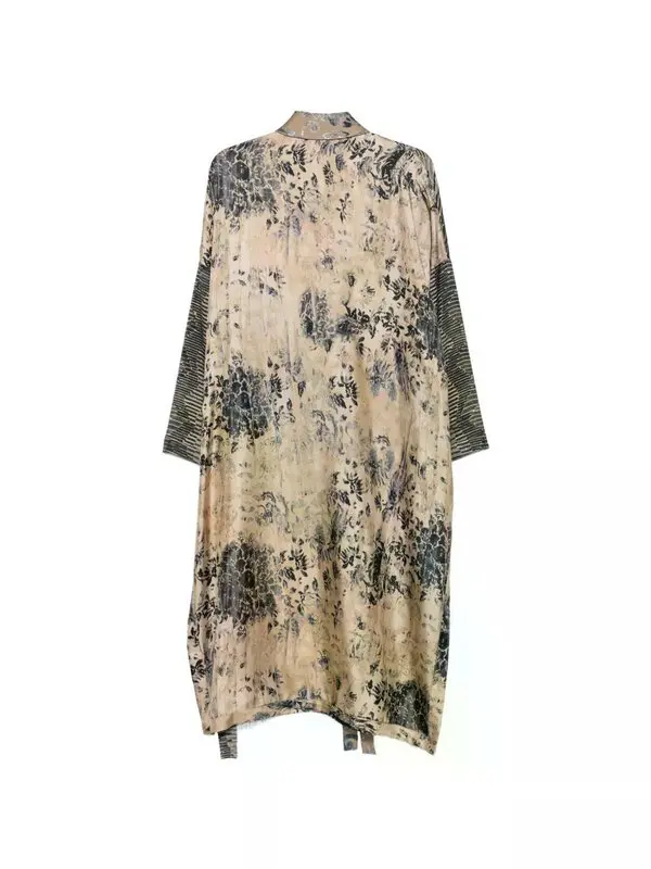 Antonio Marras Floral Print Striped Maxi Dress