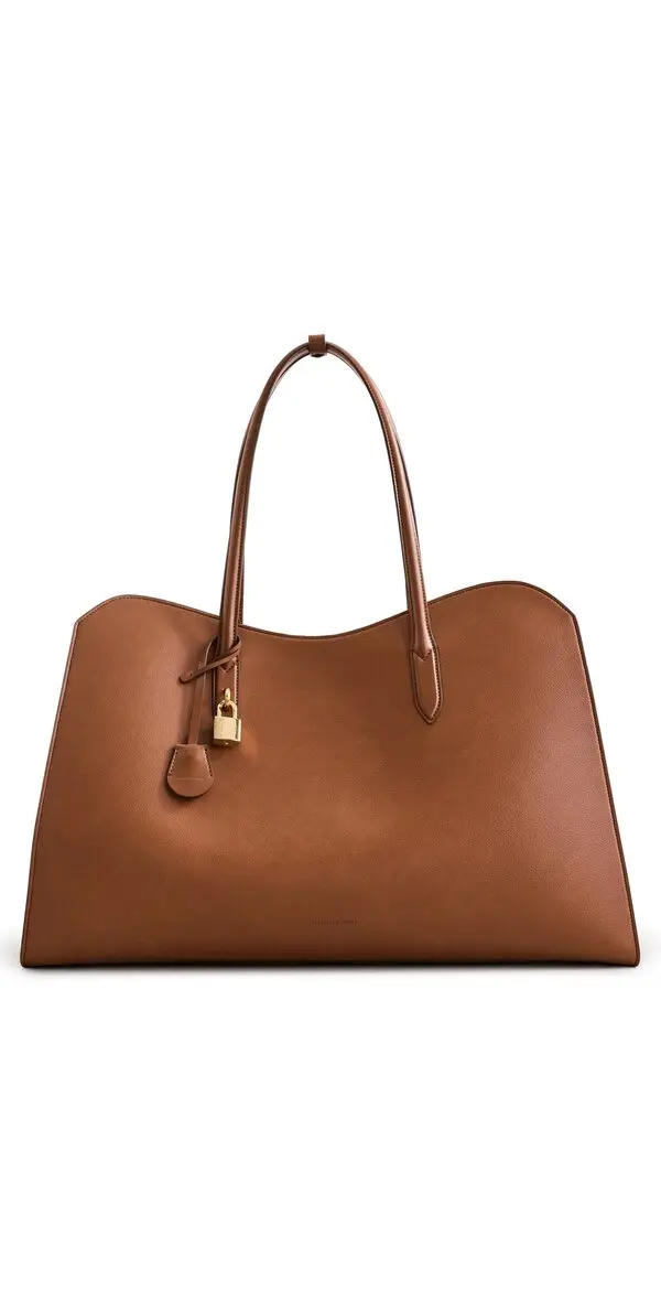 Stella McCartney Ryder Embossed Grain Weekender Bag - Brandy