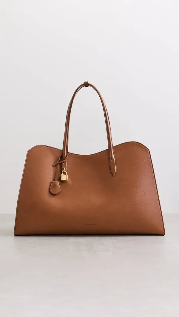 Stella McCartney Ryder Embossed Grain Weekender Bag - Brandy