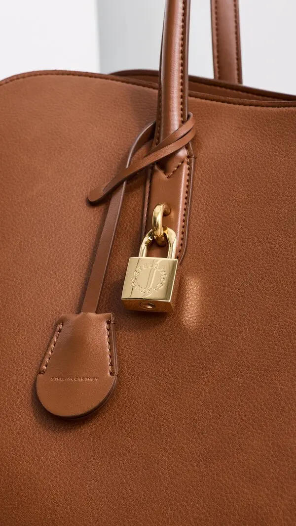 Stella McCartney Ryder Embossed Grain Weekender Bag - Brandy