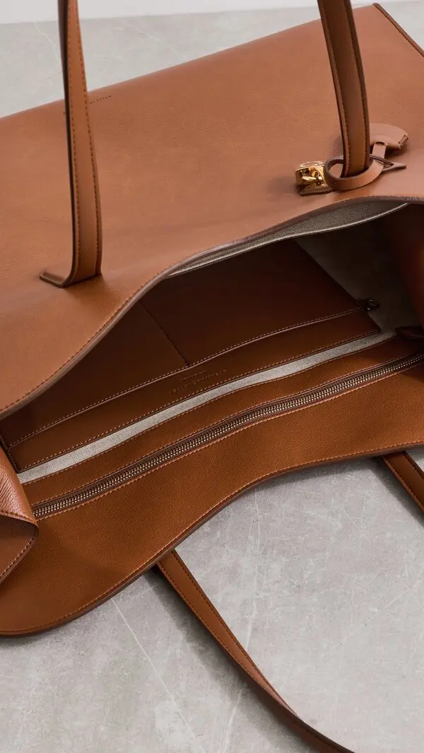 Stella McCartney Ryder Embossed Grain Weekender Bag - Brandy