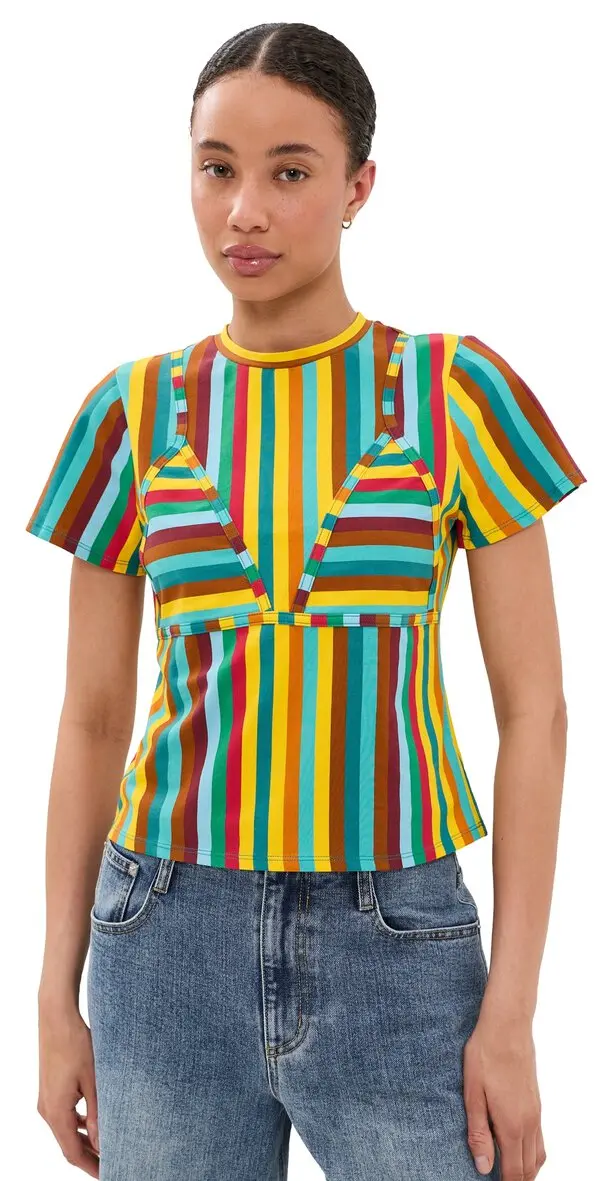 SIMONMILLER Kini Striped Tee - Vibrant Multi Stripe