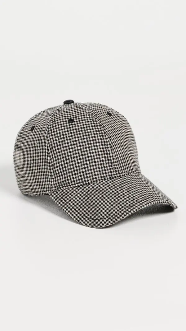 Rag & Bone Harlow Baseball Cap - Black Gingham