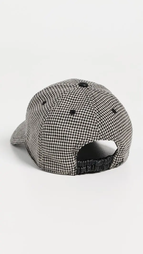 Rag & Bone Harlow Baseball Cap - Black Gingham