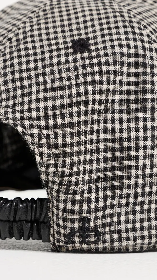 Rag & Bone Harlow Baseball Cap - Black Gingham