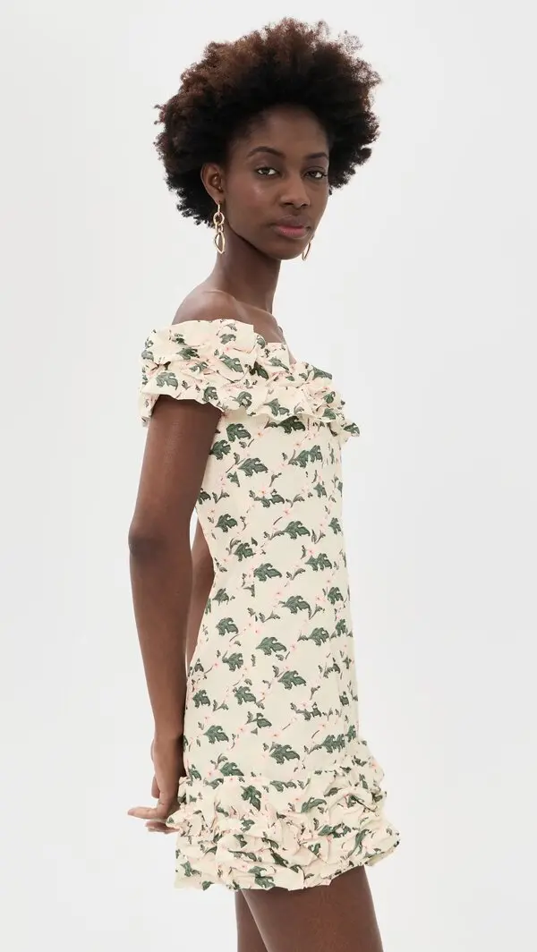 Agua Bendita Jardin Anhelo Off-shoulder Mini Dress