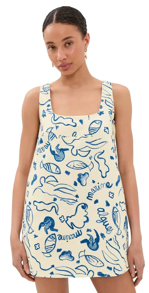 SIMONMILLER Sahara Printed Denim Dress - Marine Print