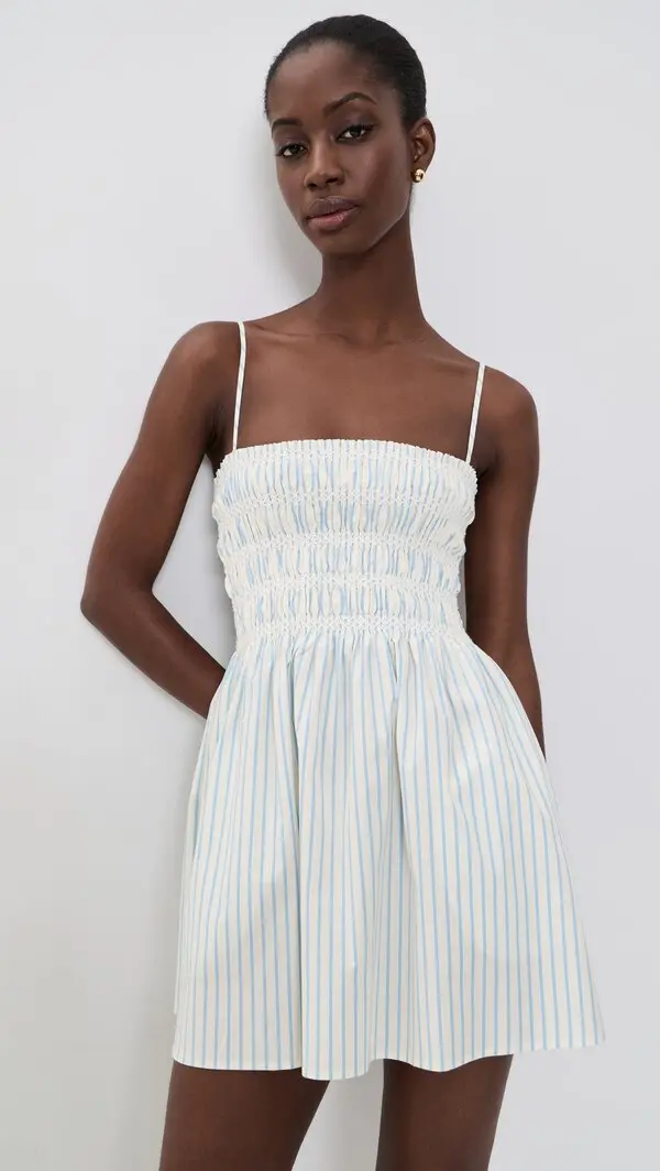 PISTOLA Mina Smocked Bodice Mini Dress - Coast