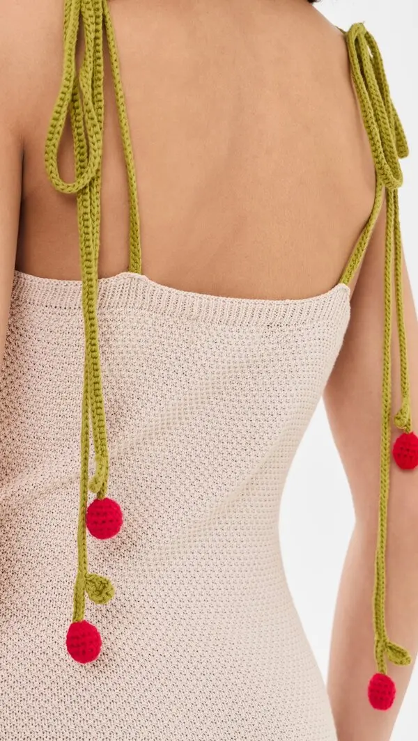 ANOTHER GIRL Cherry Strap Cami Midi Dress