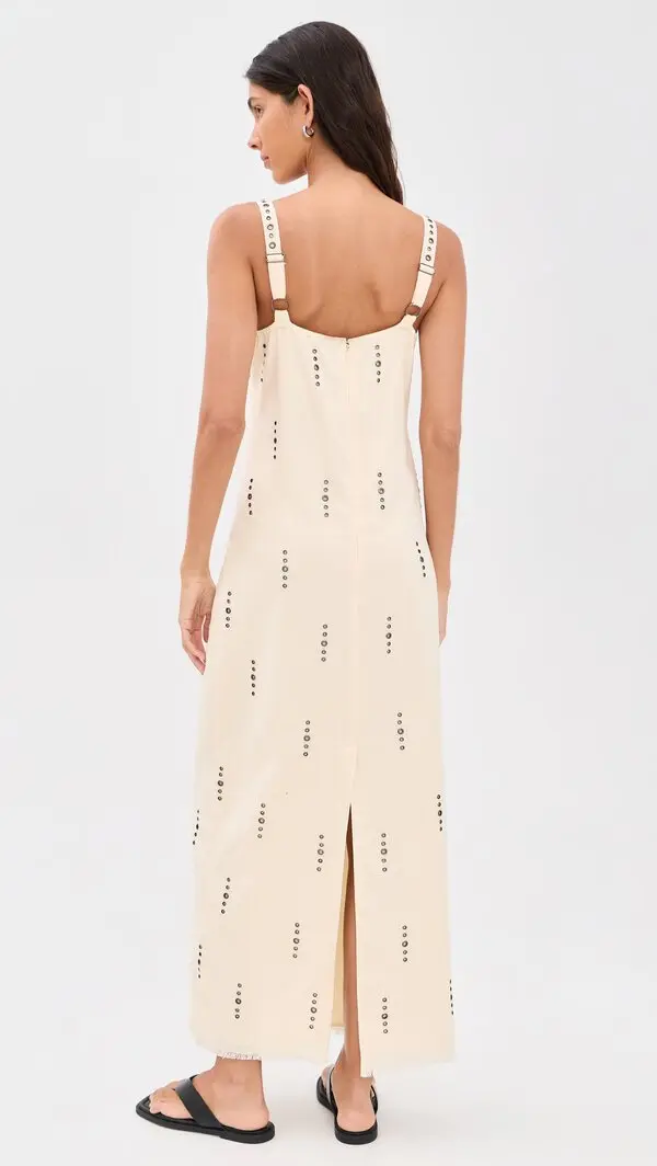 Rag & Bone Aubrey Maxi Dress With Grommet Accents - Ivory