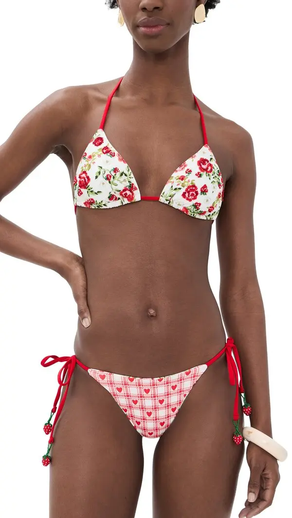Agua Bendita X Stoney Clover Lane Lolita Beaded Top - Bahia