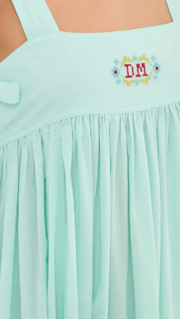 DAMSON MADDER Sleeveless Midi Dress With Embroidered Logo