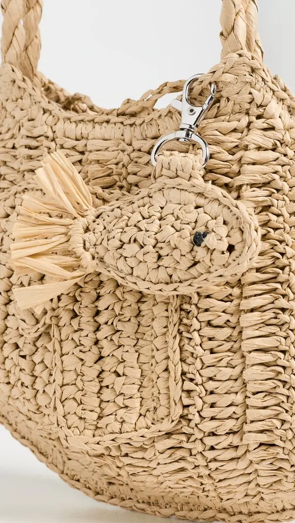 DAMSON MADDER Raffia Fish Bag