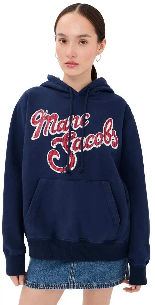 Marc Jacobs Logo Hoodie - Navy Multi