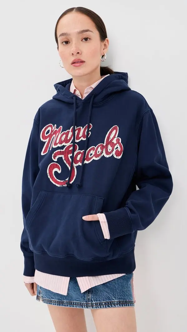 Marc Jacobs Logo Hoodie - Navy Multi