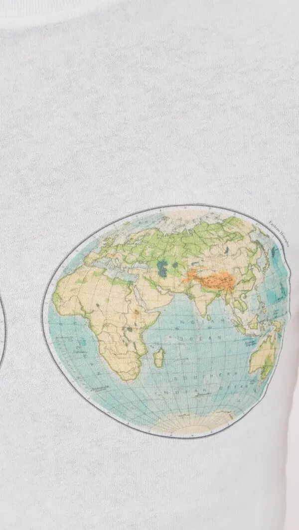 A.W.A.K.E. Mode Hemispheres" Printed Cotton T-shirt