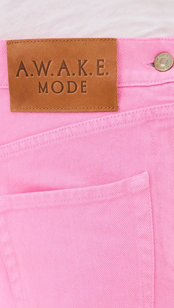 A.W.A.K.E. Mode Paneled Denim Jeans - Pink