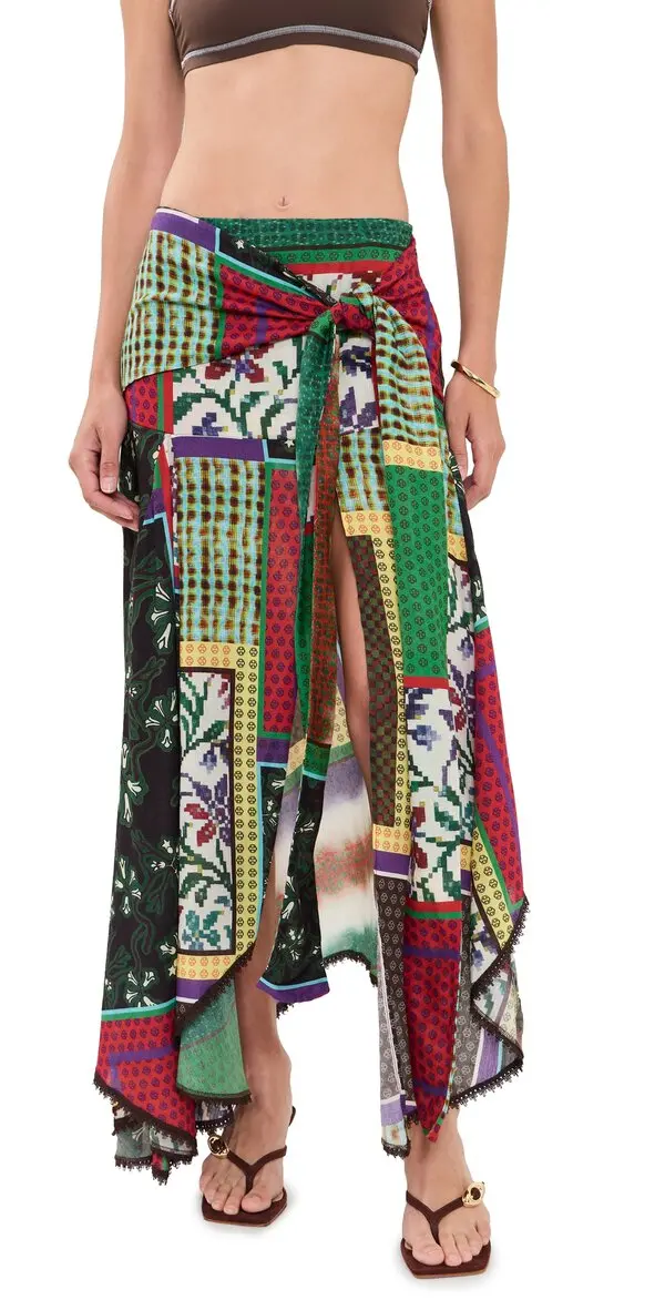 SIEDRES Patchwork Maxi Skirt