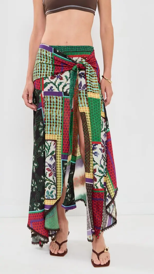 SIEDRES Patchwork Maxi Skirt