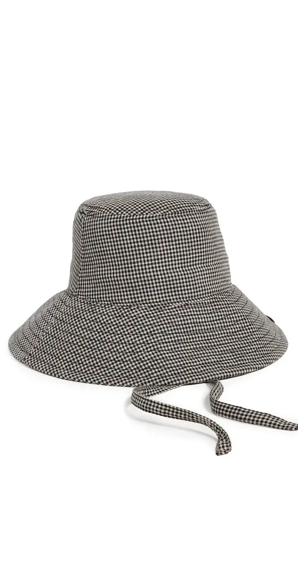Rag & Bone Harper Sun Hat - Black Gingham