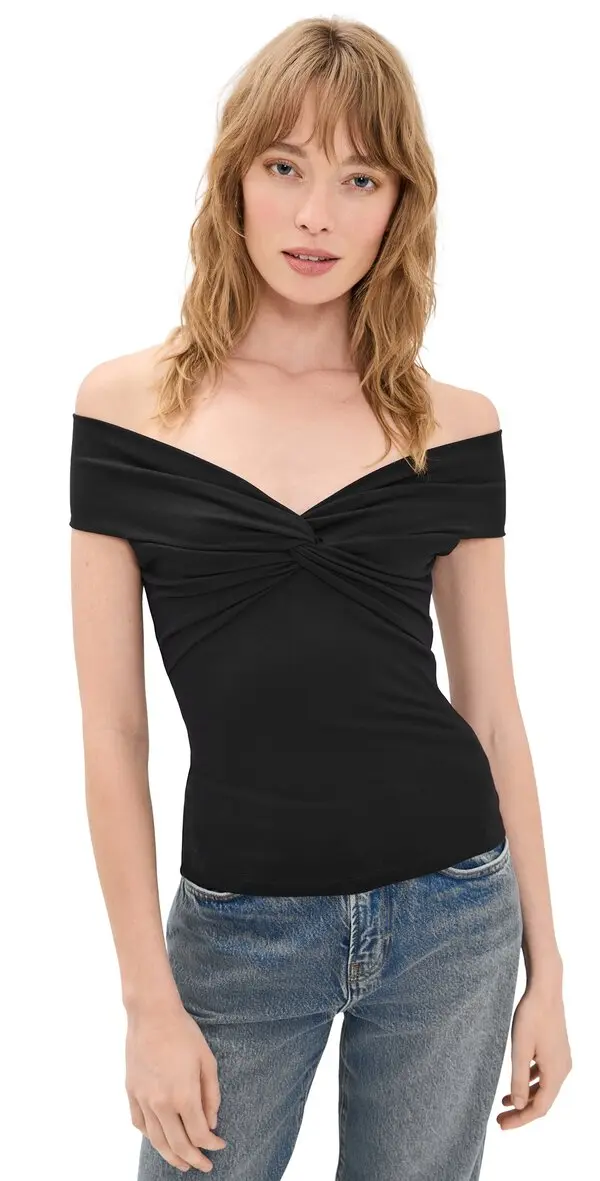 Susana Monaco Off-the-shoulder Twist Top