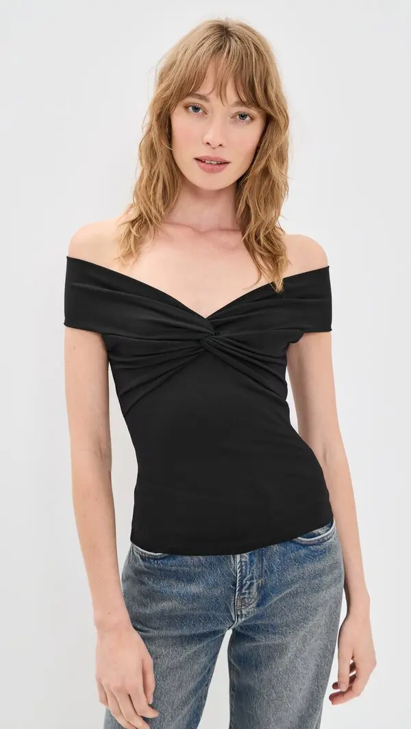 Susana Monaco Off-the-shoulder Twist Top