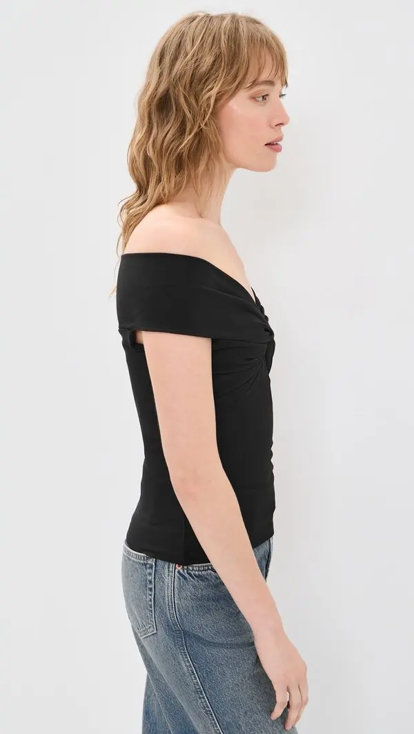 Susana Monaco Off-the-shoulder Twist Top