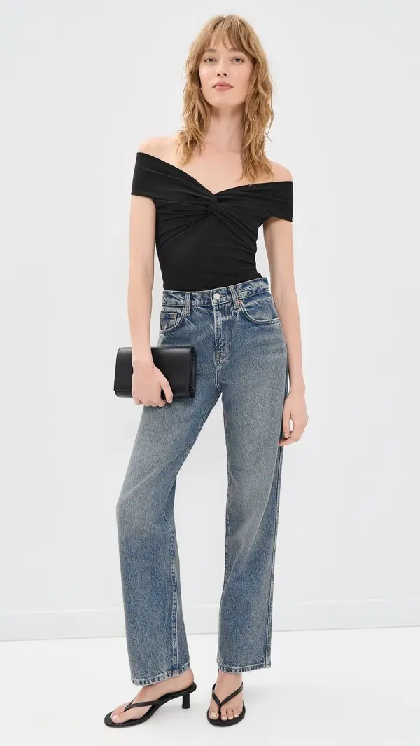 Susana Monaco Off-the-shoulder Twist Top