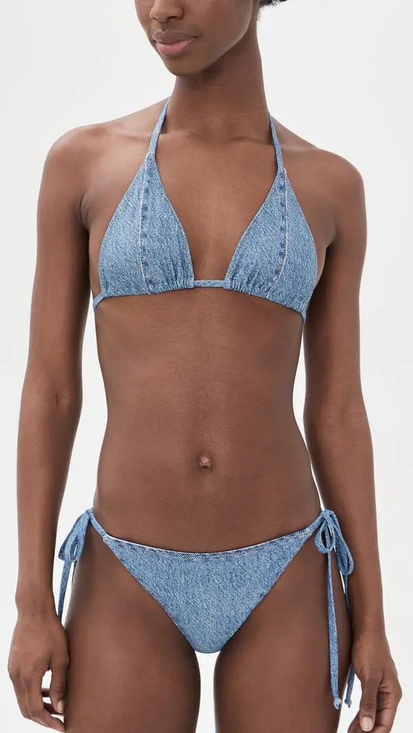 Rag & Bone Miramar Triangle String Bikini Bottoms - Minetta