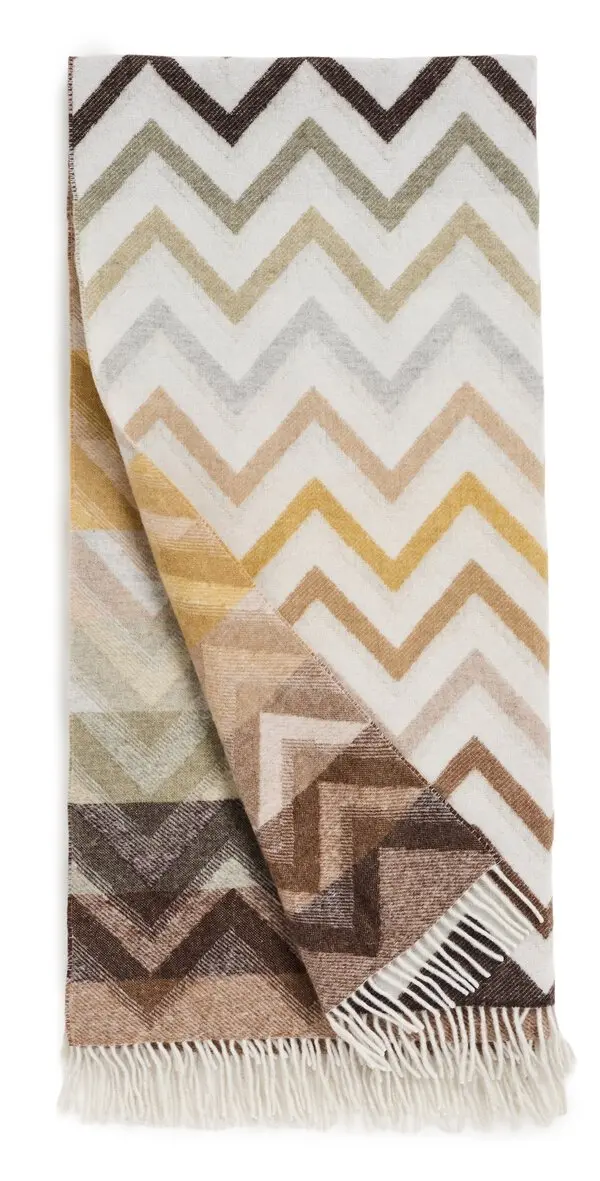 Missoni Watamu Throw Blanket - Beige Multicolor
