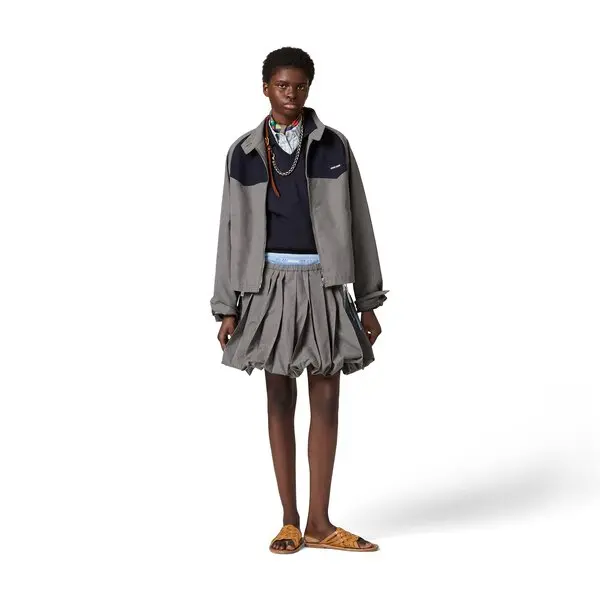 Miu Miu Gingham Check Blouson Jacket