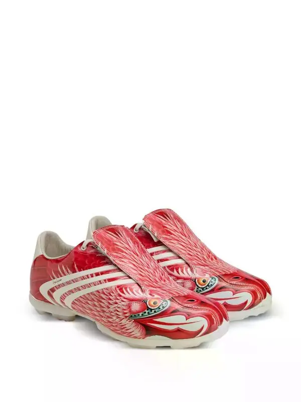 Y3 Graphic Print Lace-up Sneakers - Red