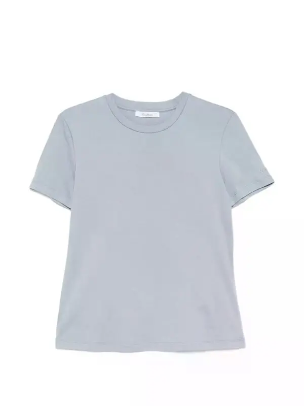 Max Mara Madia Logo-embroidered T-shirt - Blue