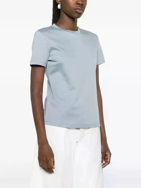 Max Mara Madia Logo-embroidered T-shirt - Blue