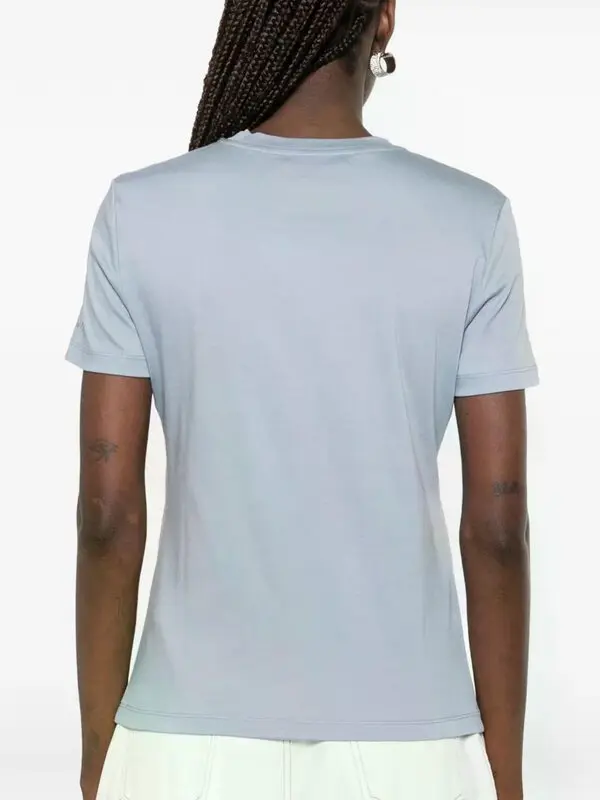 Max Mara Madia Logo-embroidered T-shirt - Blue