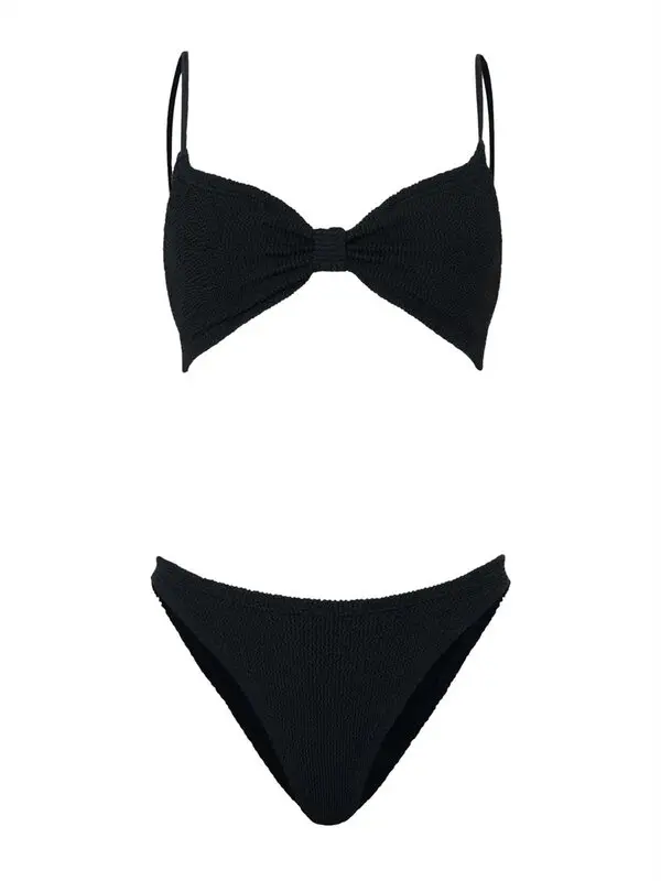 HUNZA G Original Crinkle™ Bikini Set - Black