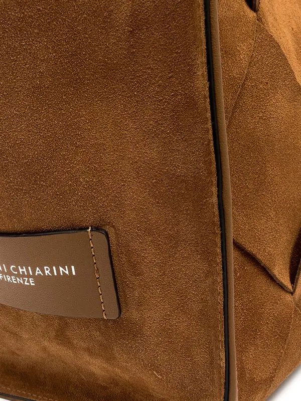 GIANNI CHIARINI Firenze Marcella Suede Shopper Bag - Caramel
