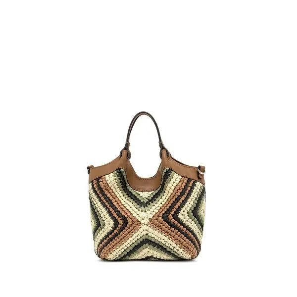 GIANNI CHIARINI Woven Shoulder Bag With Top Handles - Willow