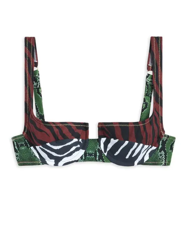REINA OLGA Brigitte Bikini Top - 3 Tone Safari